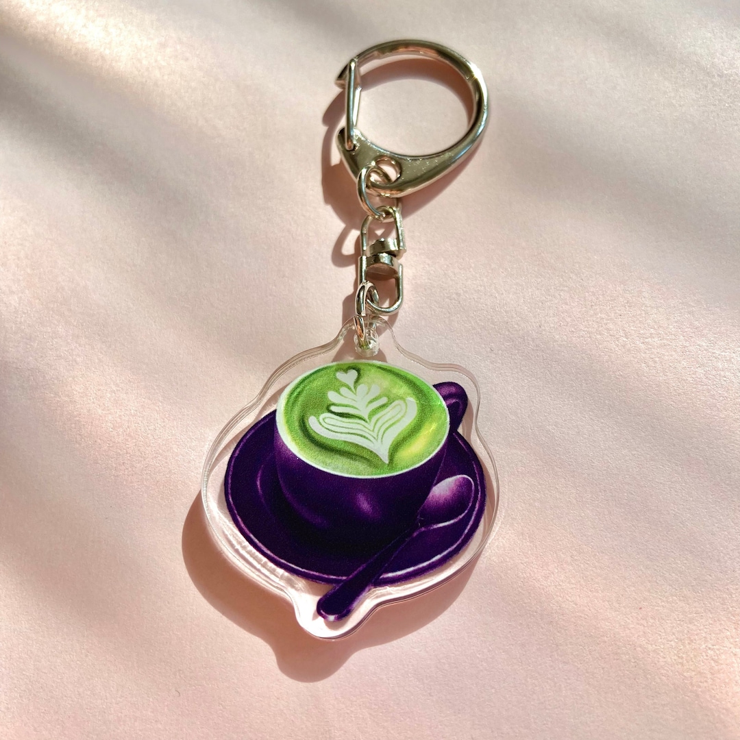 Matcha Latte Acrylic Charm - Etsy