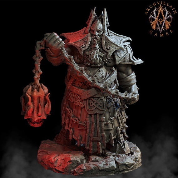 D&D Archvillian Games Fire Giant King Miniature Pathfinder Warhammer 3D ...