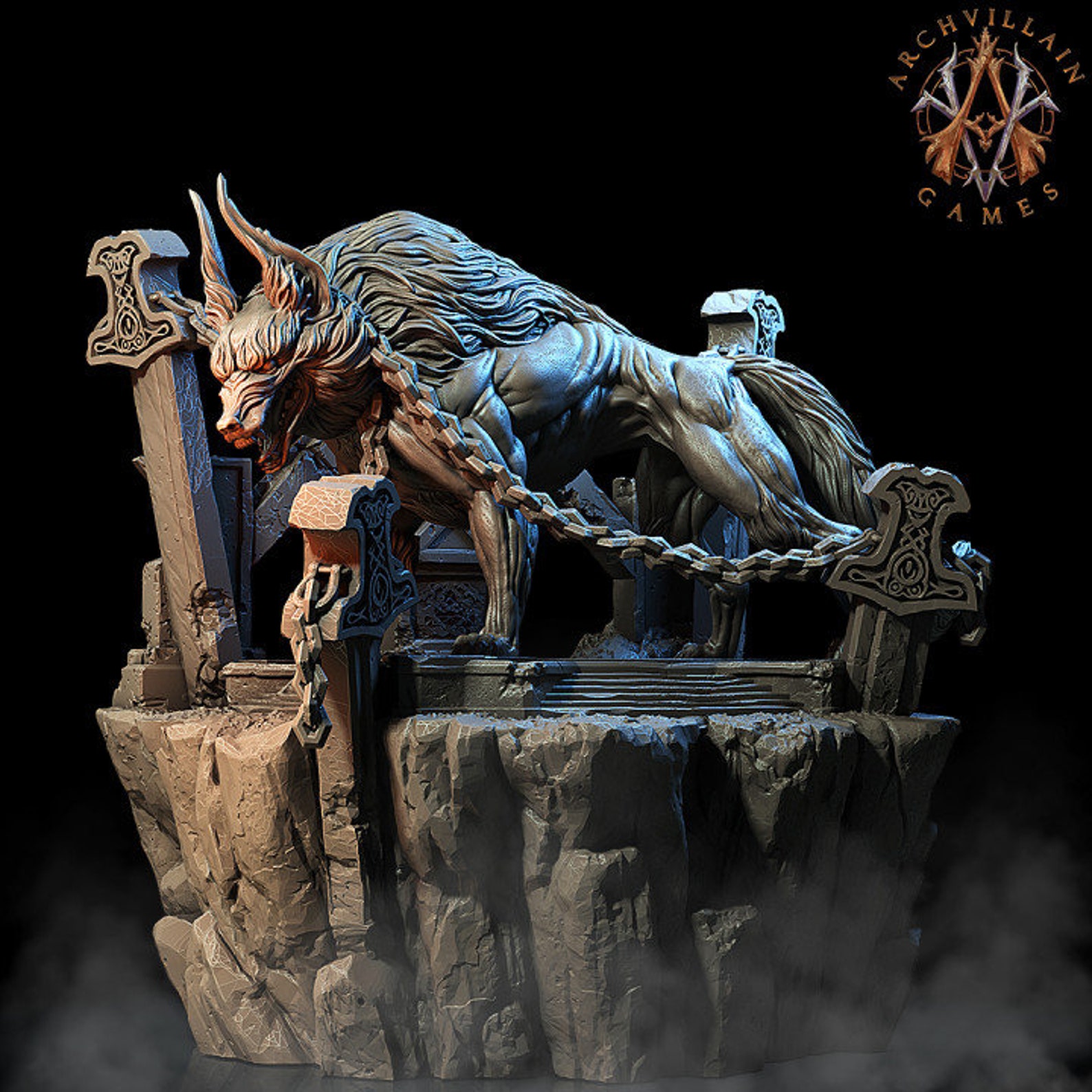 Fenris the Lycan God by Archvillain Games Miniature for - Etsy Canada