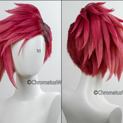 VI Violet League of Legends Arcane Pink Inspired Undercut - Etsy