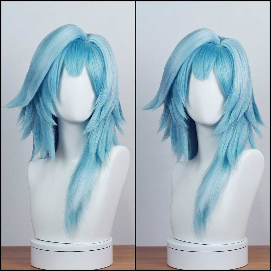 Eula Genshin Impact Light Blue Inspired Cosplay Wig - Etsy