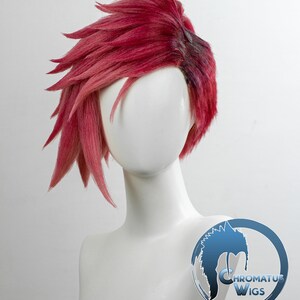 VI Violet League of Legends Arcane Pink Inspired Undercut Spiky Cosplay ...