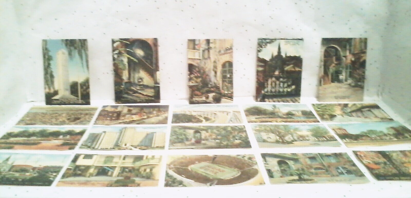 1940s Curt Teich Linen Mini-postcards, 20 Souvenir Views of New Orleans ...