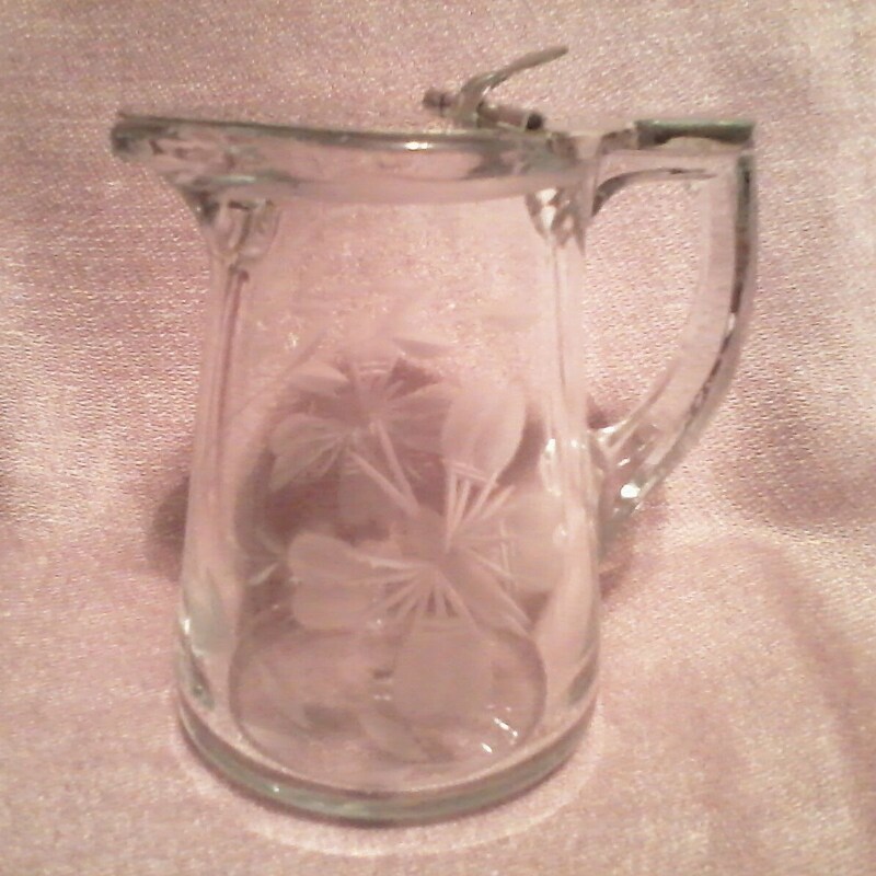 Glass Syrup Pitcher - Etsy
