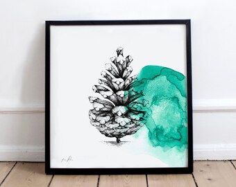 Pine cone art | Etsy