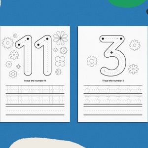 Preschool 0-20 Numbers Tracing Worksheet, Traceable Numbers,, 0-20 ...