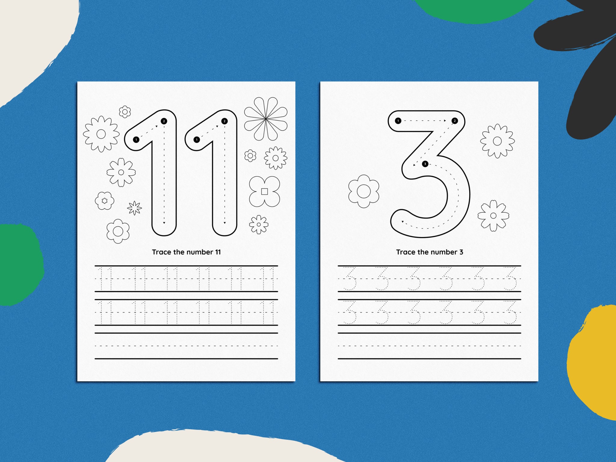 Preschool 0-20 Numbers Tracing Worksheet, Traceable Numbers,, 0-20 ...