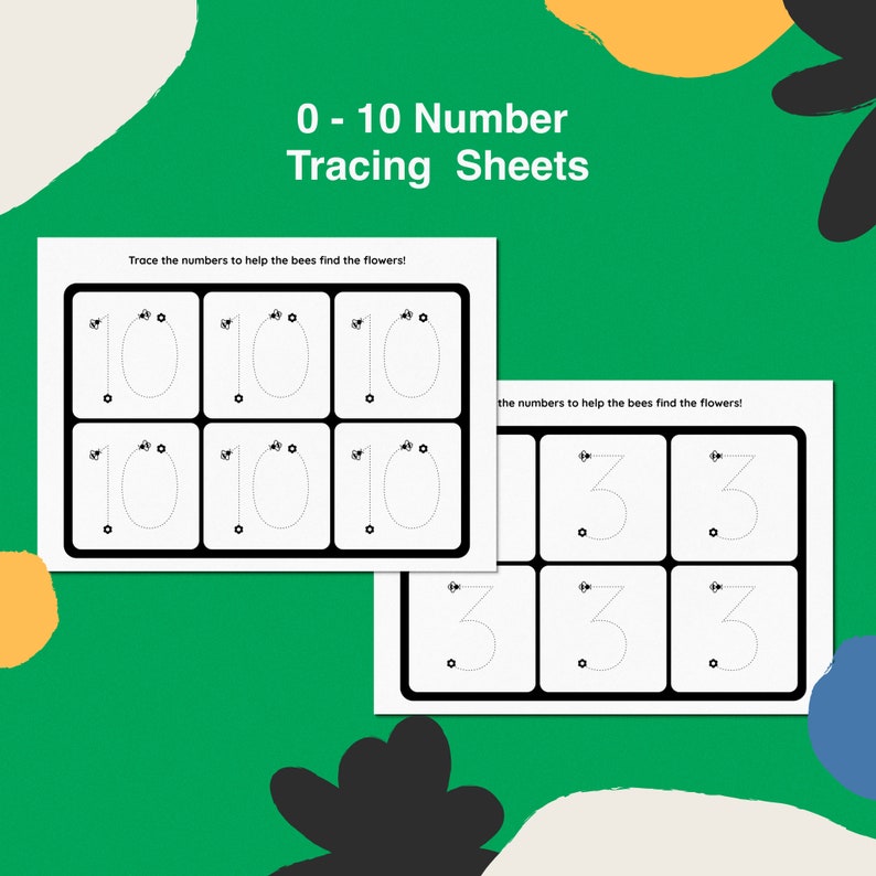 Number Tracing Worksheet, Pre-k, Preschool Worksheet, Kindergarten Math ...