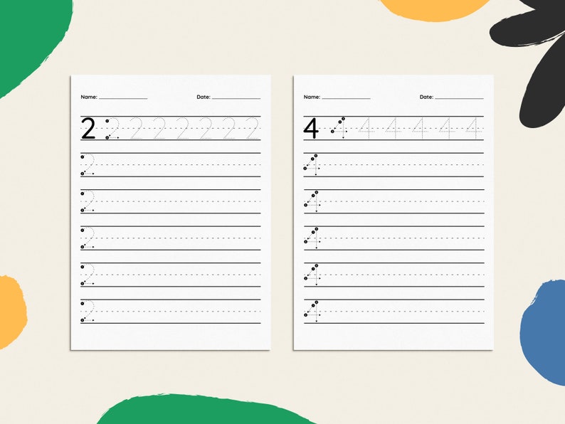 Preschool Printable Number Tracing & Writing Worksheet 1-20 ...