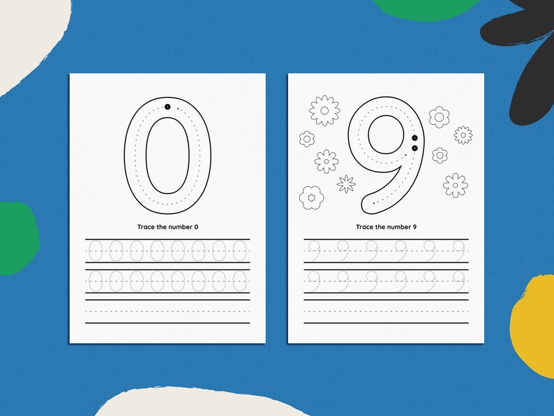 Preschool 0-20 Numbers Tracing Worksheet, Traceable Numbers,, 0-20 ...