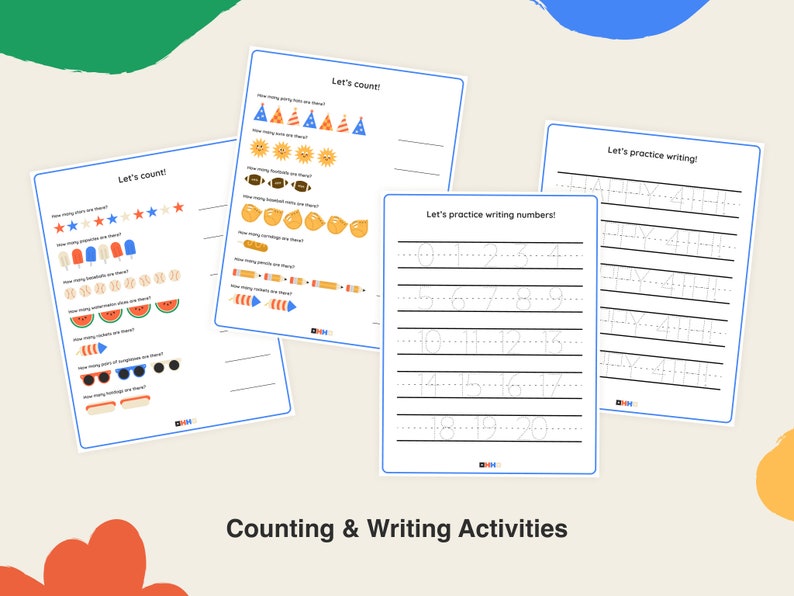 Fourth of July Kid's Activity Bundle, Preschool Activities, Preschool ...