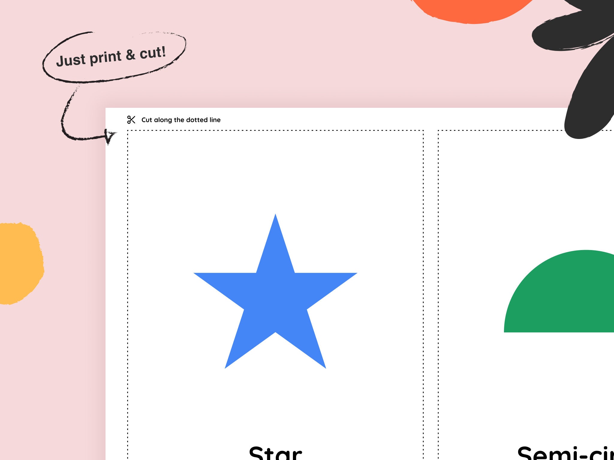 Basic Shapes Flashcards Printable, Modern Shape Flash Cards ...
