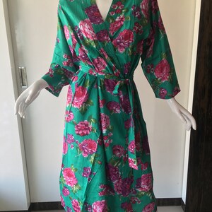 Bridesmaid Robes Teal Green Robe Floral Robes Bridal Robe | Etsy