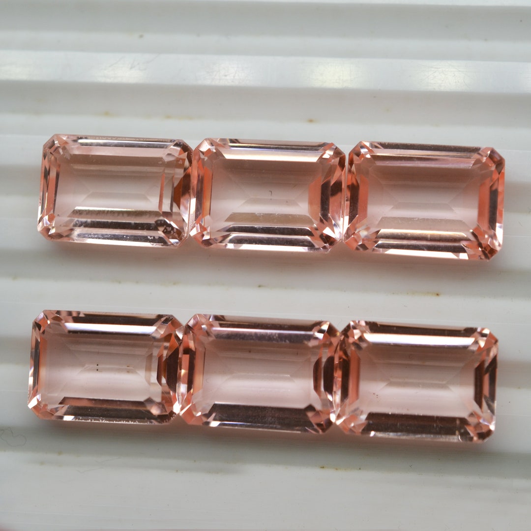 Morganite Quartz Gemstone: Faceted Octagon Cut Stone (8x10mm) - Etsy