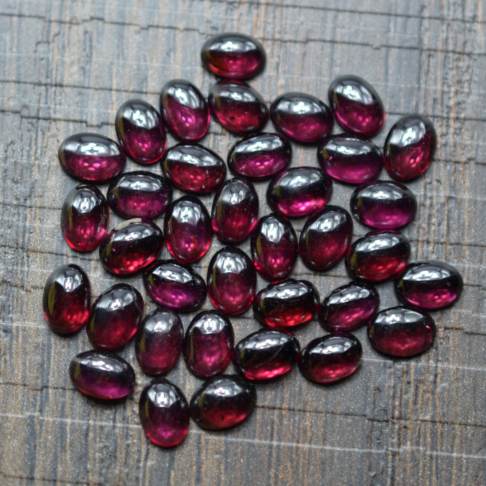 Garnet Oval Shape Natural Garnet Cabochon Handmade Flatback - Etsy