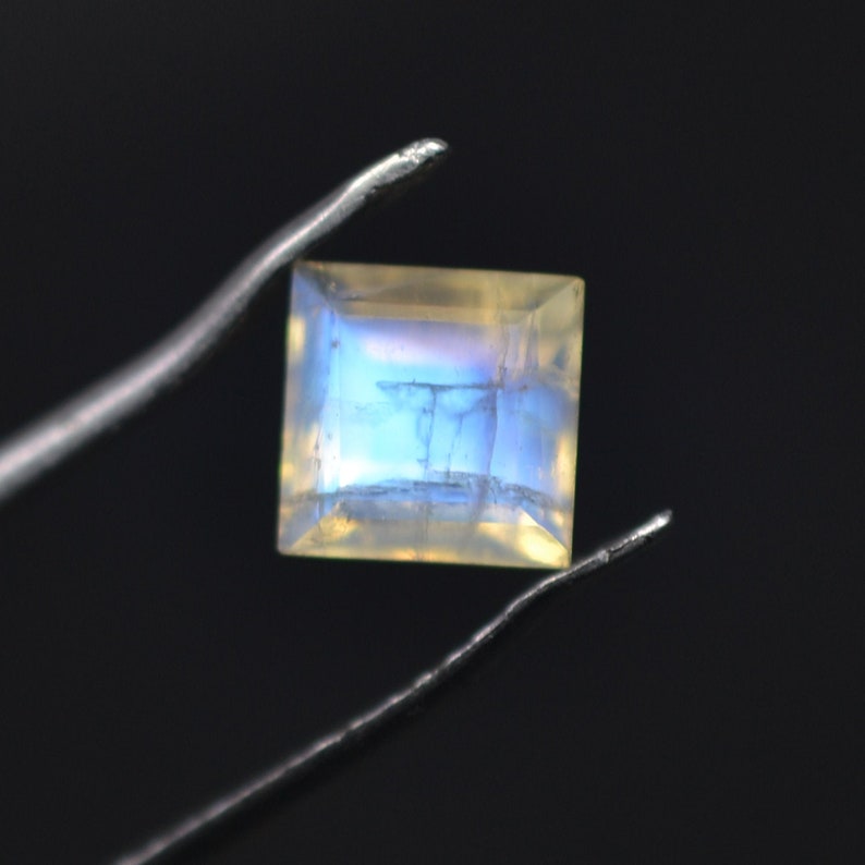 Faceted Square Rainbow Moonstone: Loose Gemstone (5-10mm) - Etsy