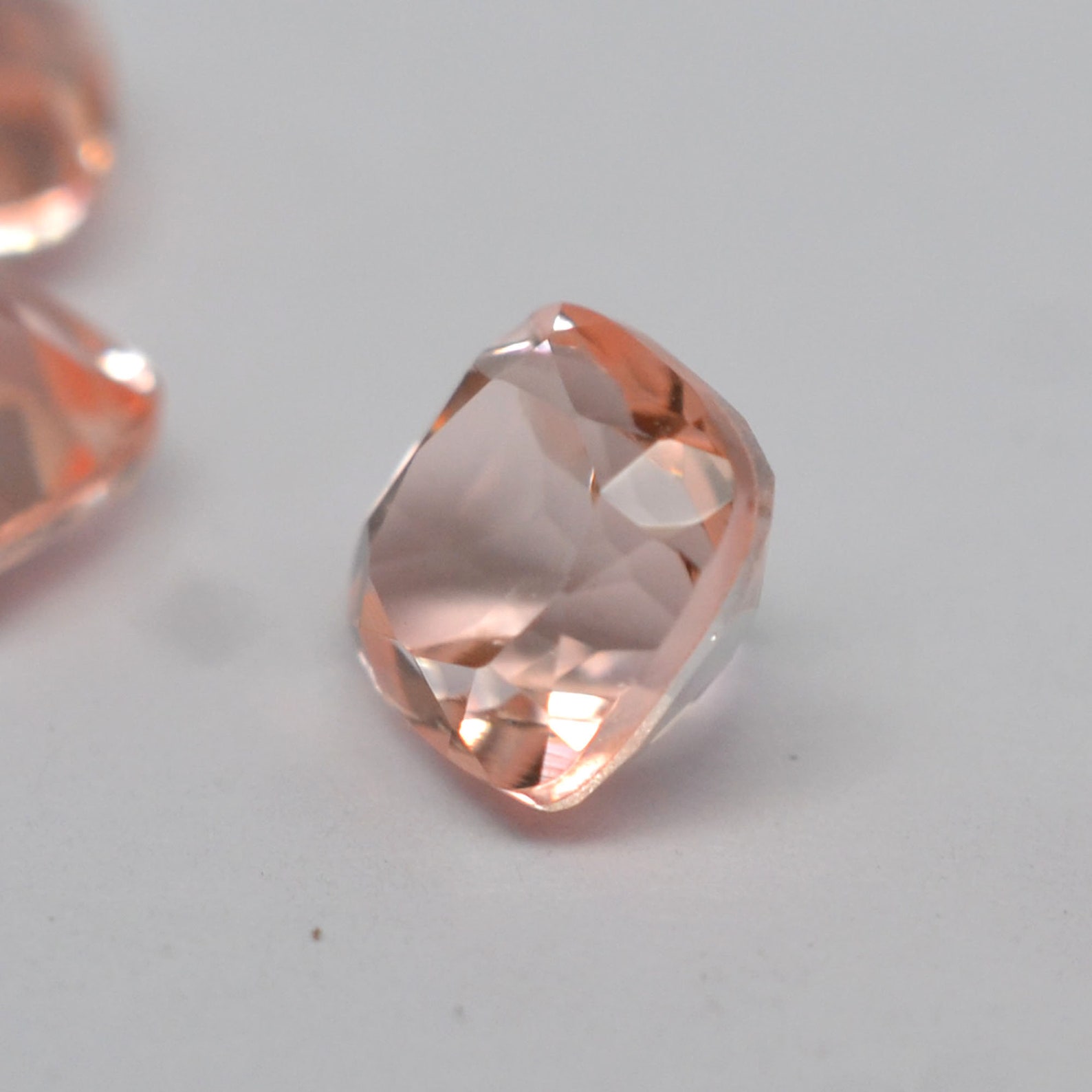 Morganite Quartz 5mm 6mm 7mm 8mm 9mm 10mm Cushion Faceted Cut | Etsy