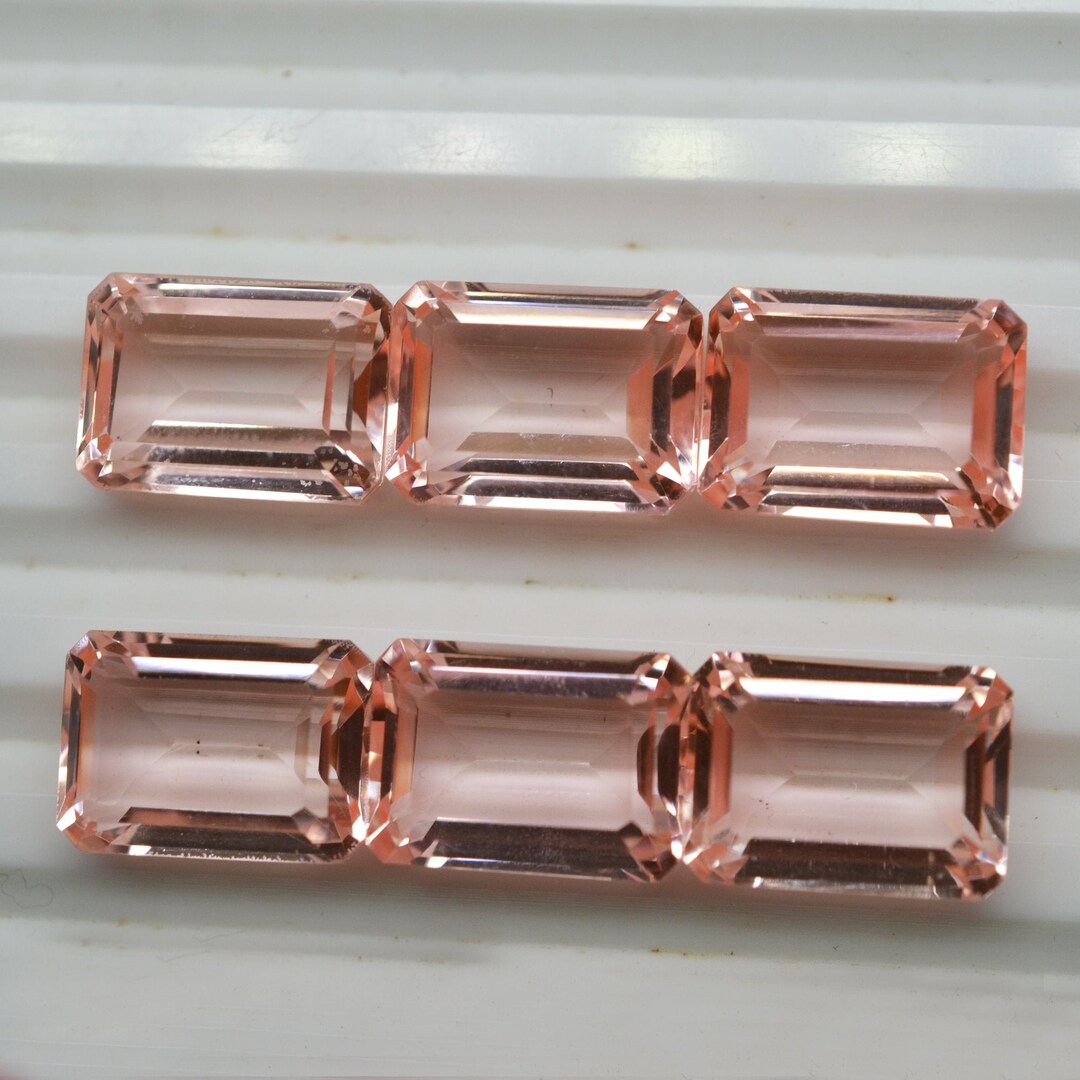 5pcs Morganite Quartz 8x10mm 10x14mm 12x16mm Morganite Quartz Octagon ...