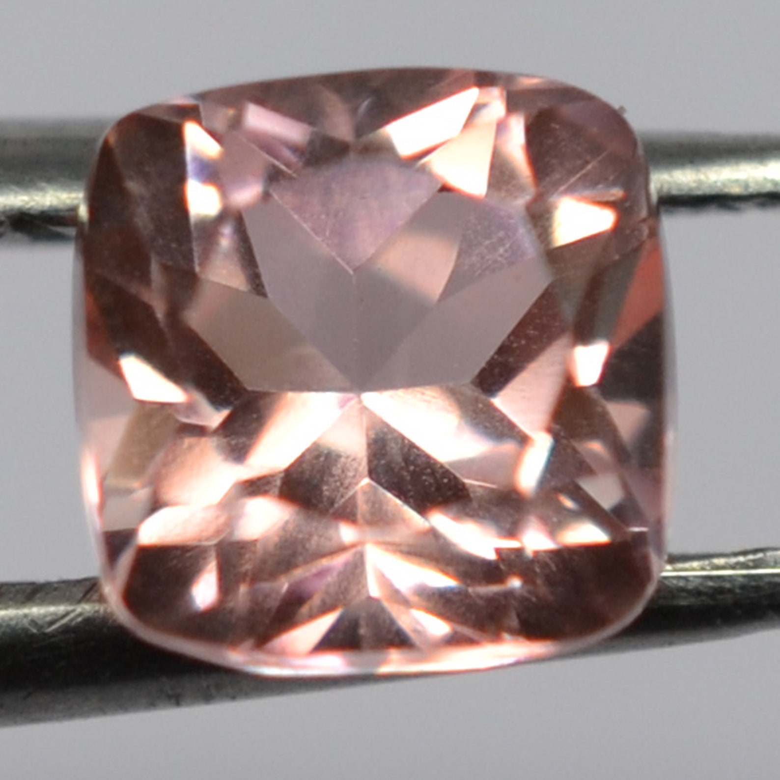 Morganite Quartz Doublet: 5-15mm Cushion Faceted Gemstone - Etsy Canada