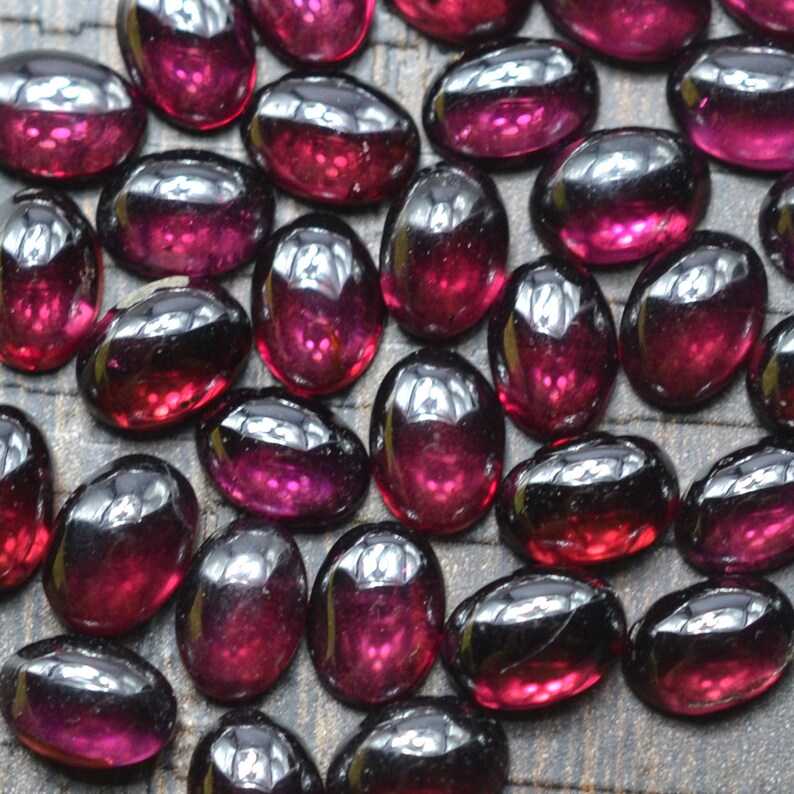 Garnet Oval Shape Natural Garnet Cabochon Handmade Flatback - Etsy