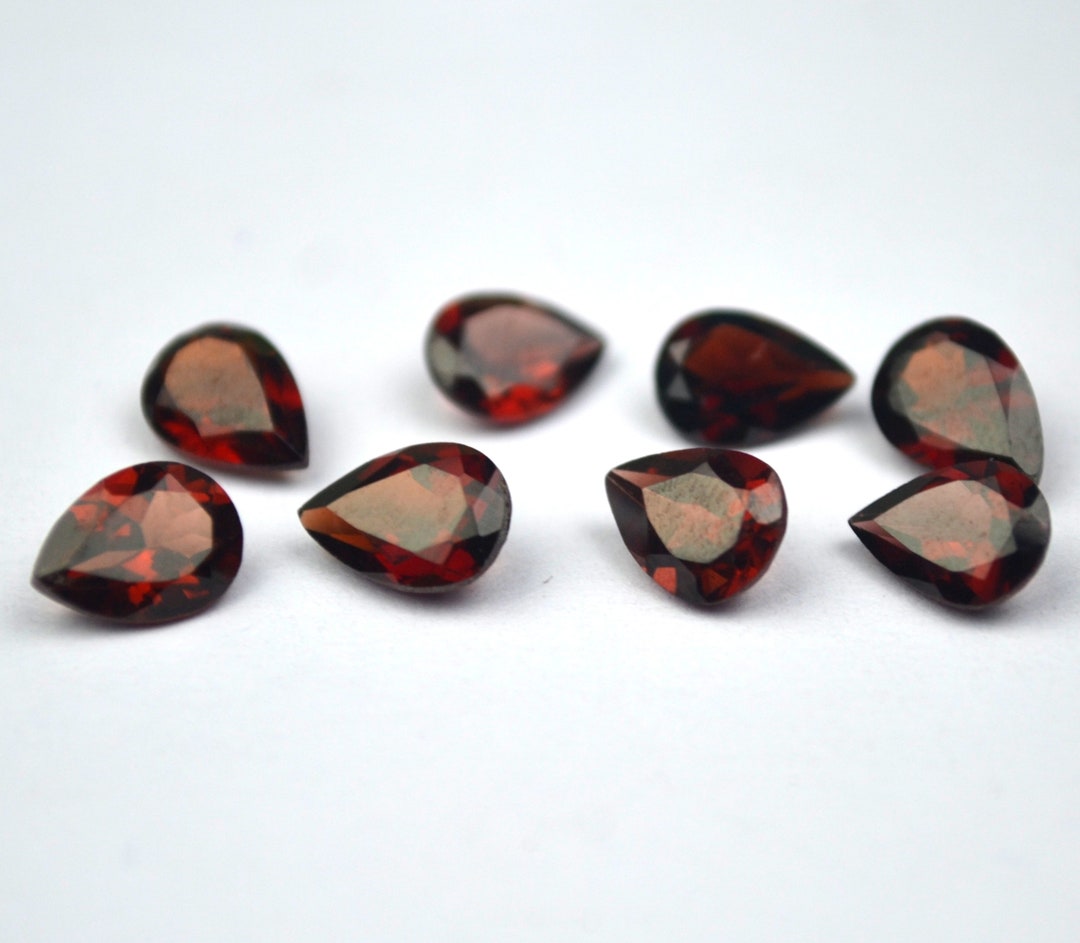 Red Garnet 3x5mm to 7x10mm Gemstone Pear Shape Natural Garnet Stone ...