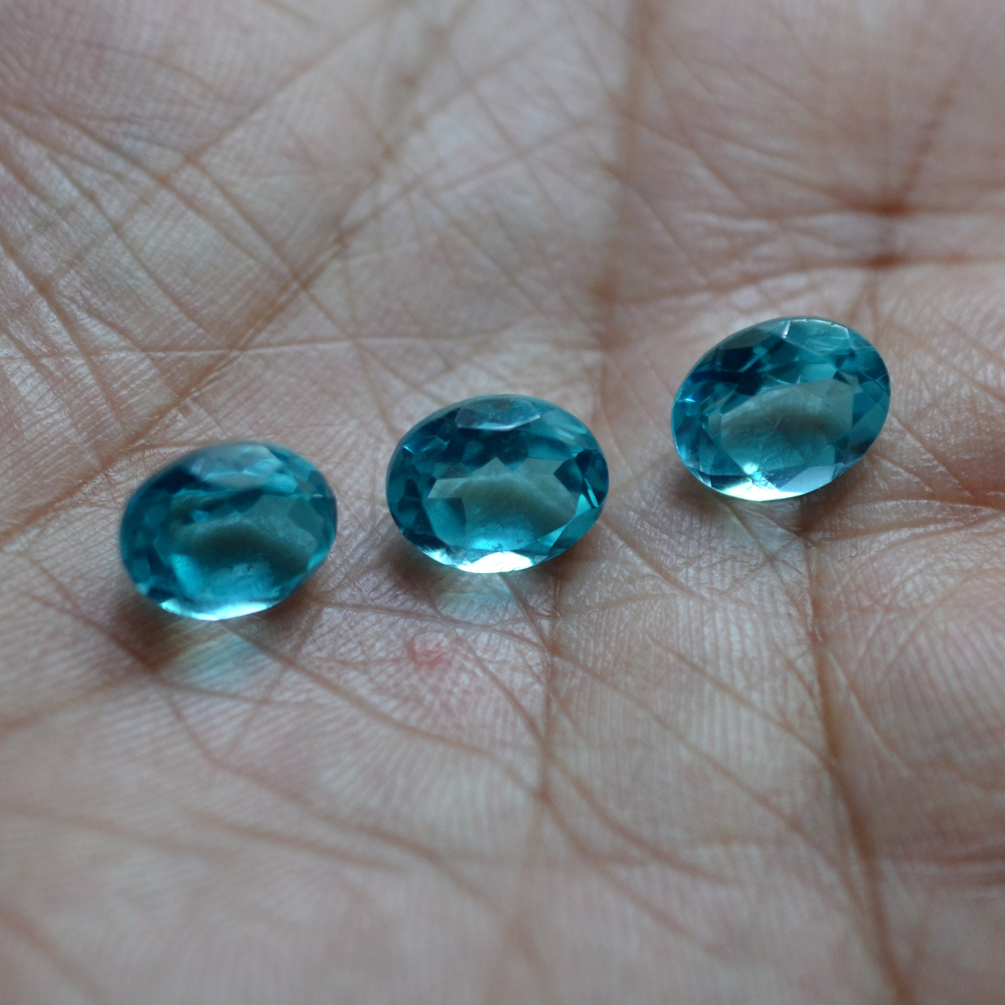 Paraiba Quartz 8x10mm Oval Shape Faceted Cut Gemstone Natural | Etsy
