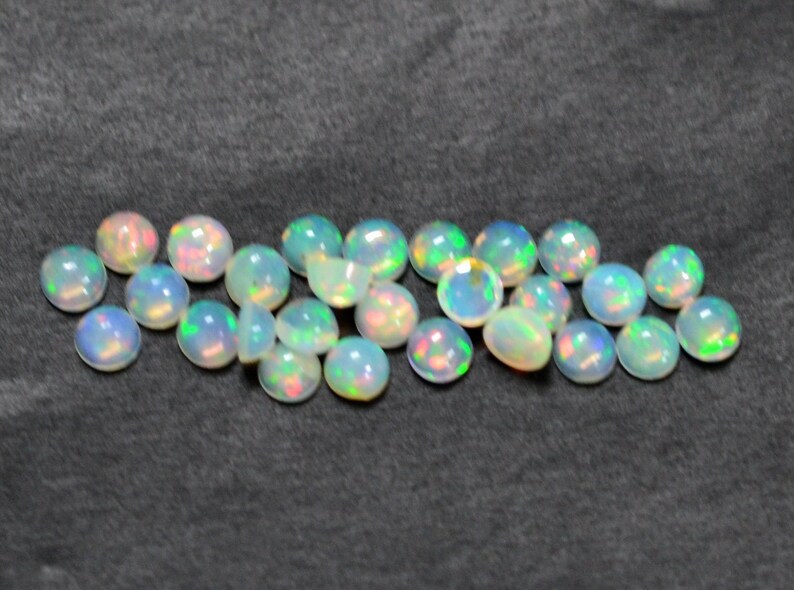 Ethiopian Opal Round 3mm 4mm 5mm 6mm 7mm 8mm Multi Flashy - Etsy