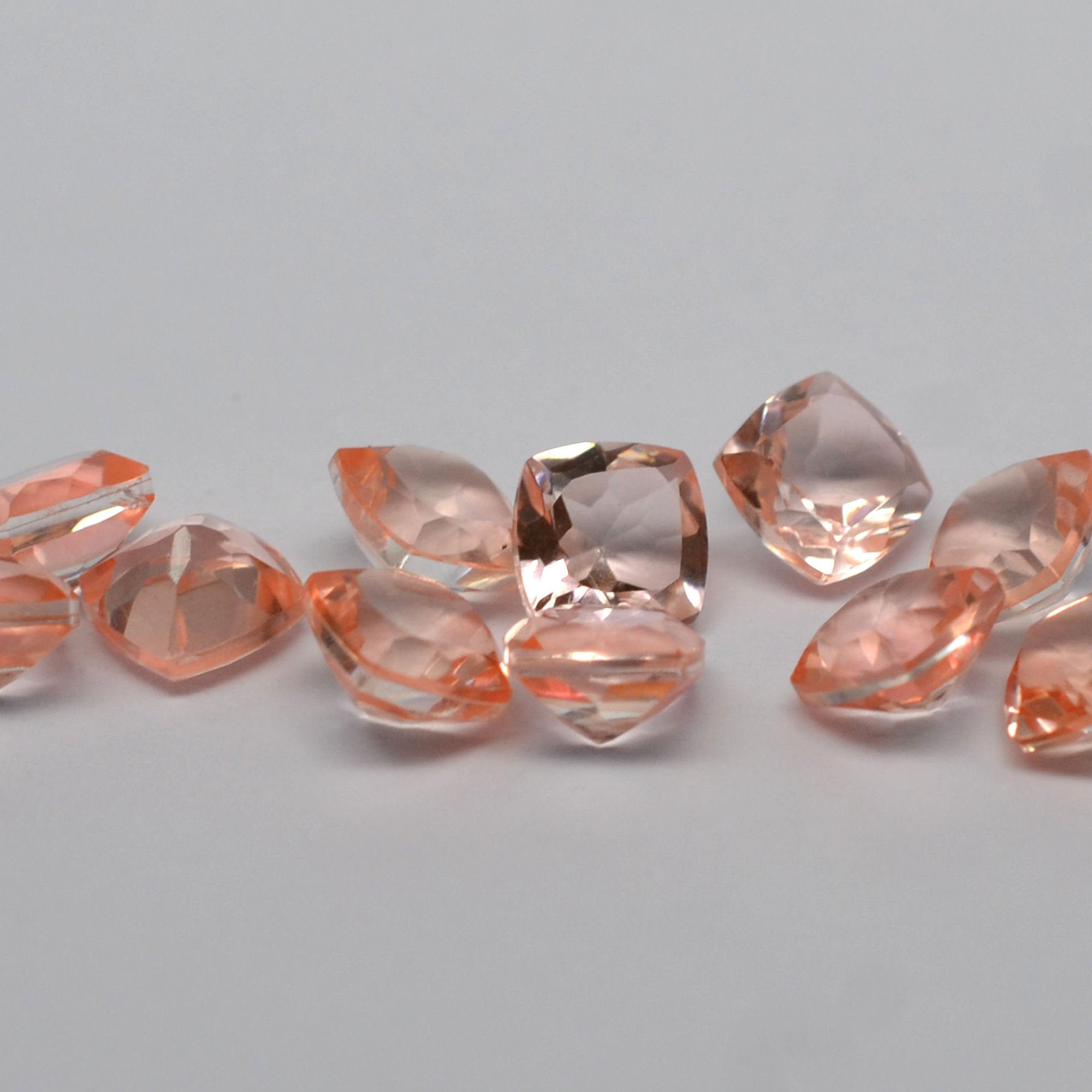 Morganite Quartz 6mm Cushion Faceted Cut Stone Natural | Etsy