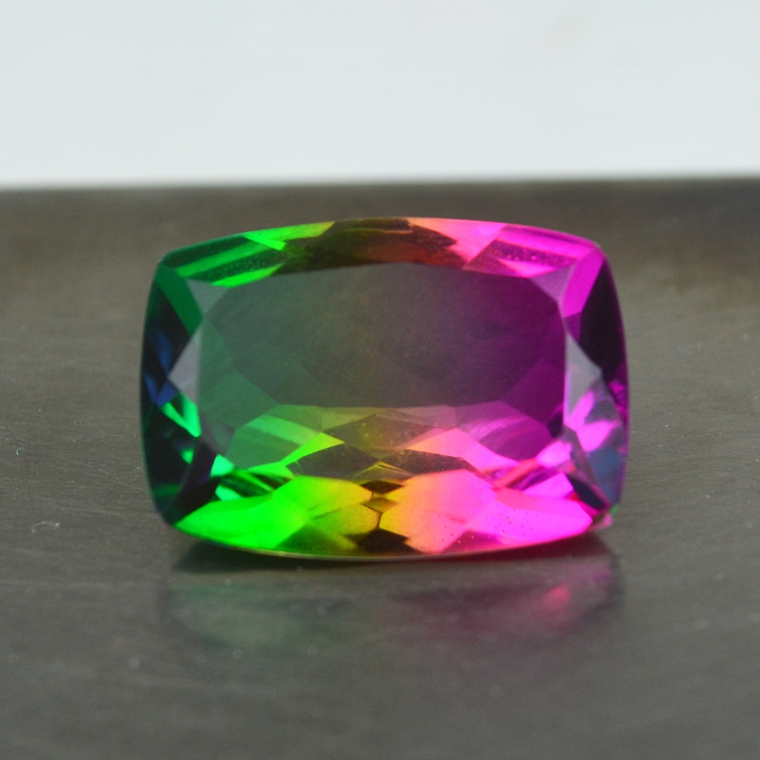 Watermelon Quartz Doublet 8x10mm to 15x20mm Gemstone Cushion Faceted ...