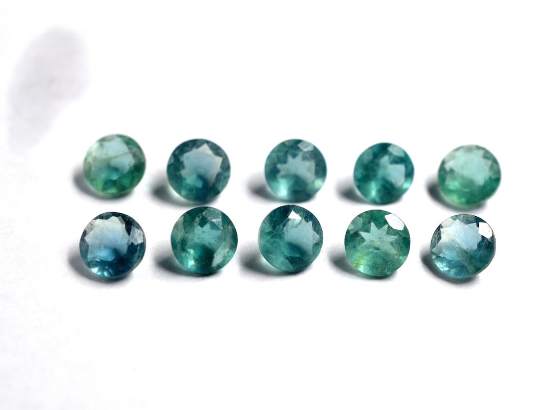 Fluorite 4mm 5mm 6mm 7mm 8mm Round Faceted Cut Natural Fluorite Loose ...