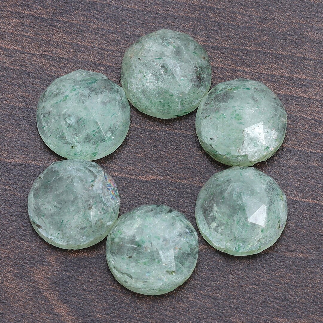 AAA Green Aventurine Cabochon: Rose Cut Round Gemstone (5x5mm to ...