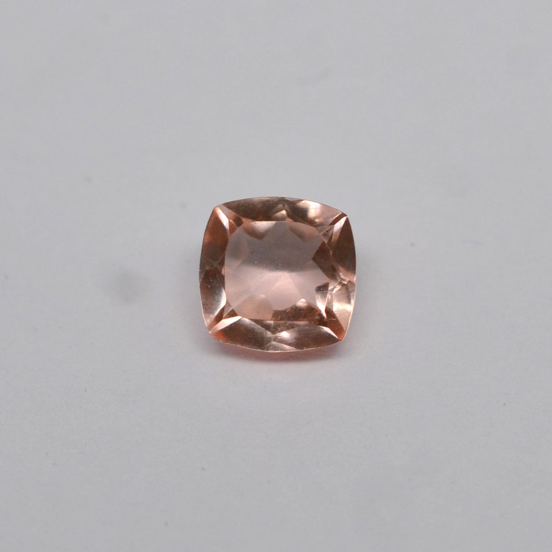 Morganite Quartz 6mm Cushion Faceted Cut Stone Natural | Etsy