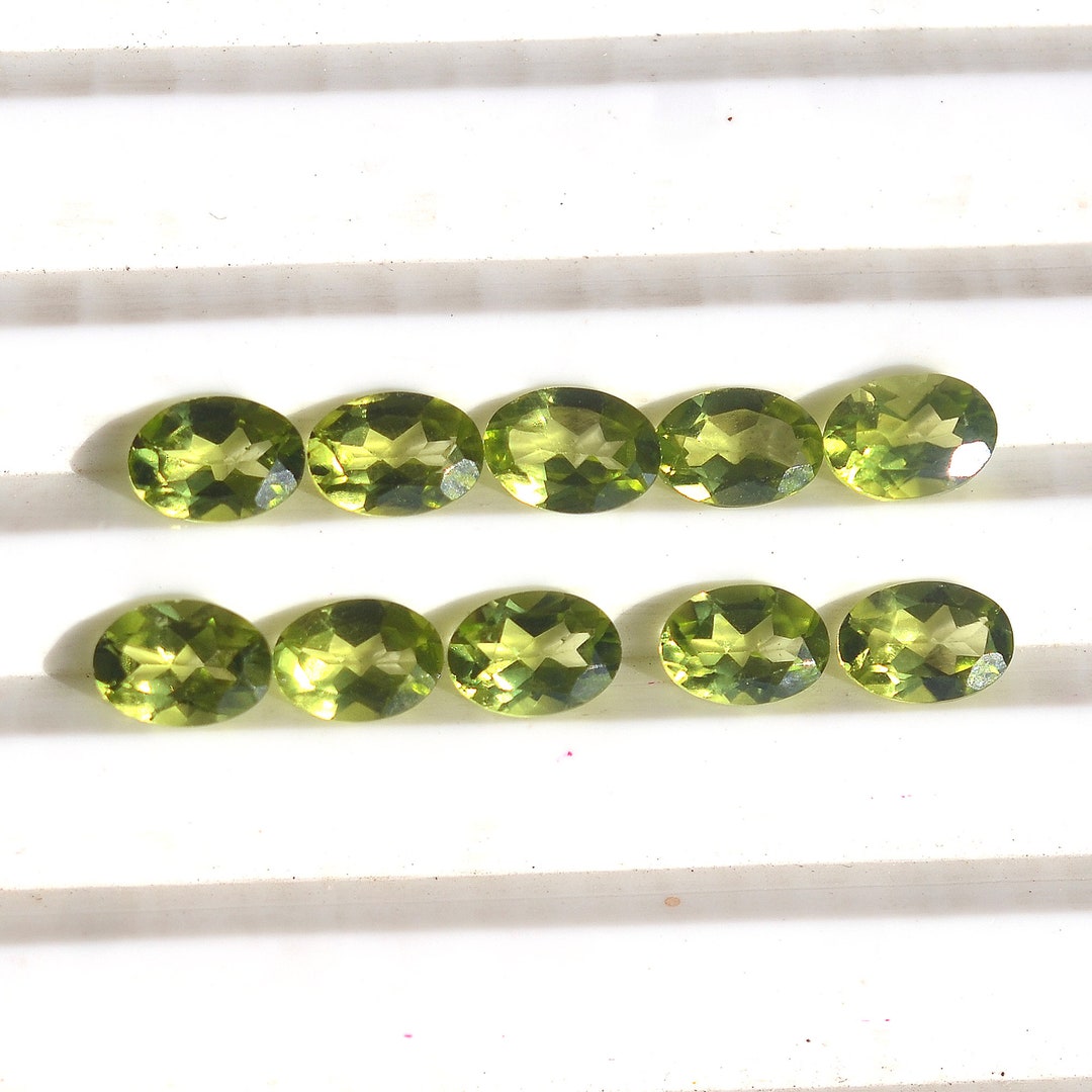 Peridot 3x5mm TO 8x10mm Oval Faceted Cut Natural Peridot Cut Gemstone ...