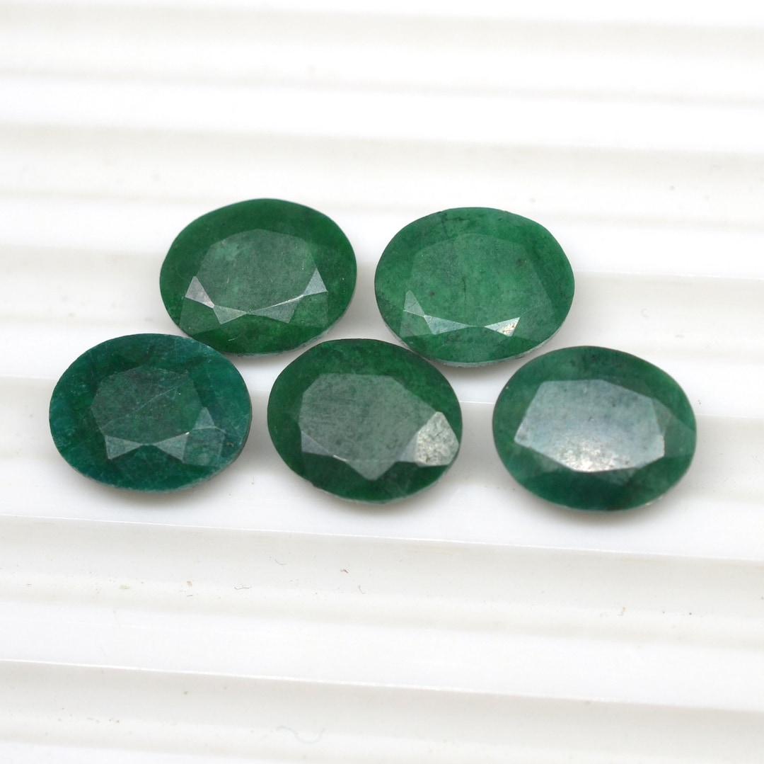 Emerald Beryl 4x6mm TO 15x20mm Oval Shape Gemstone Green Color Enhanced ...