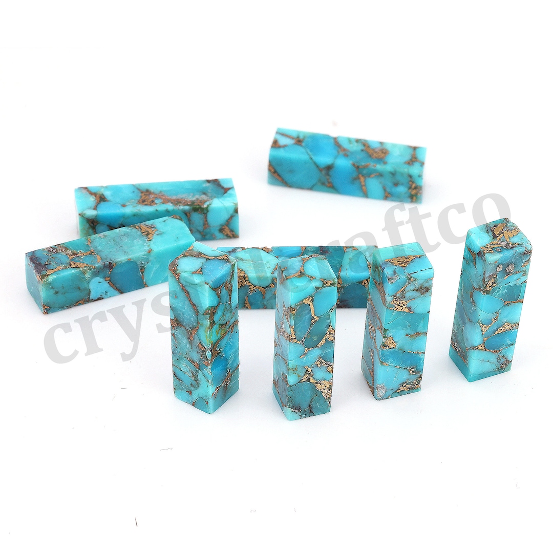 Blue Mohave Copper Turquoise, Rectangle Bar Shape, Long Stick Bar ...