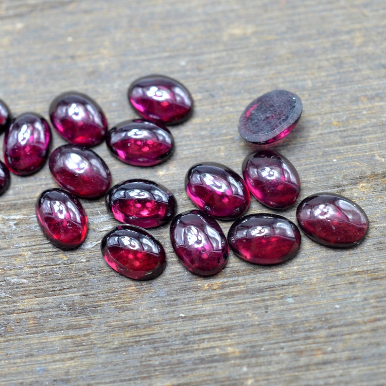 Garnet Oval Shape Natural Garnet Cabochon Handmade Flatback - Etsy