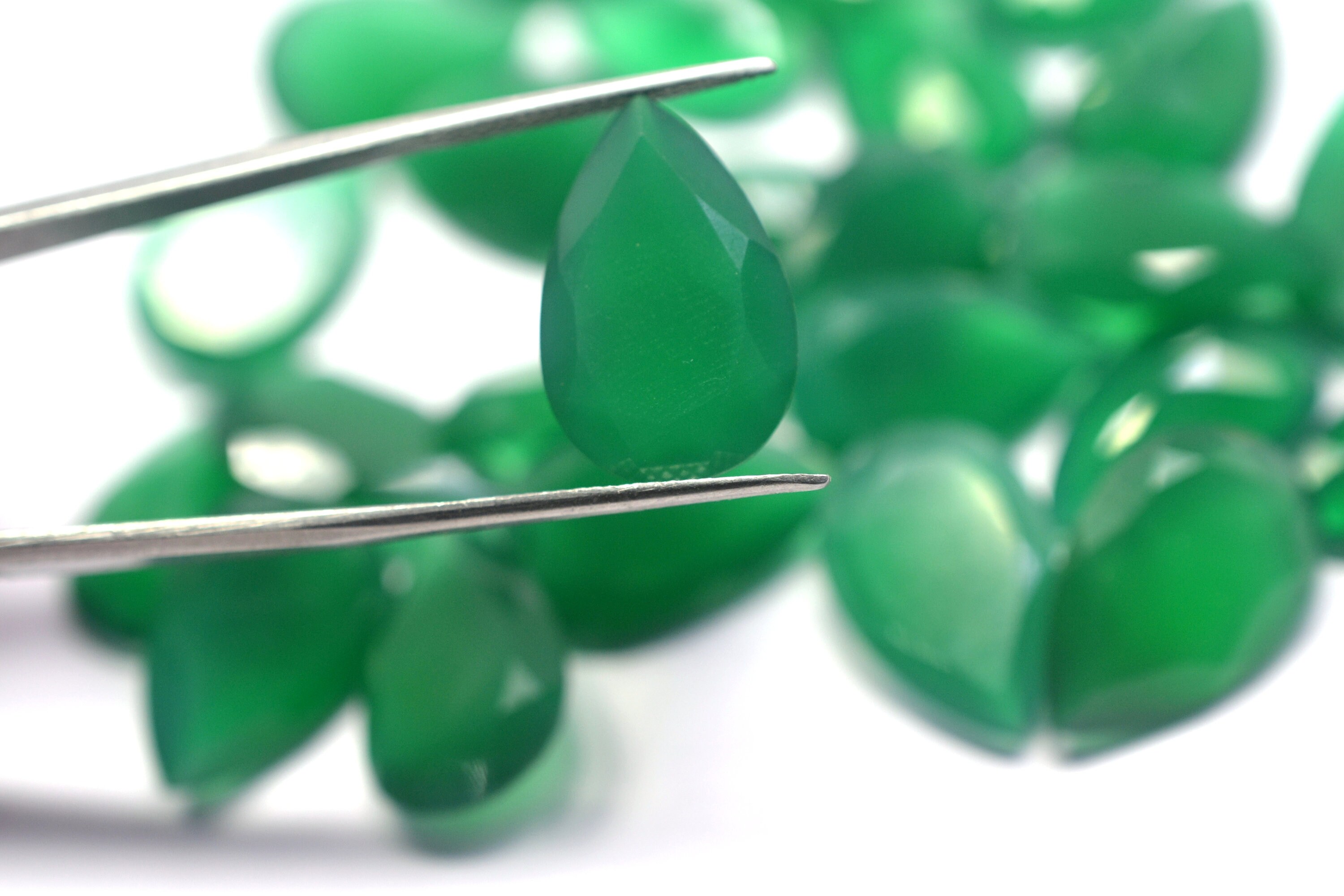 Green Onyx 6x8mm TO 15x20mm Onyx Gemstone Pear Shape Faceted - Etsy