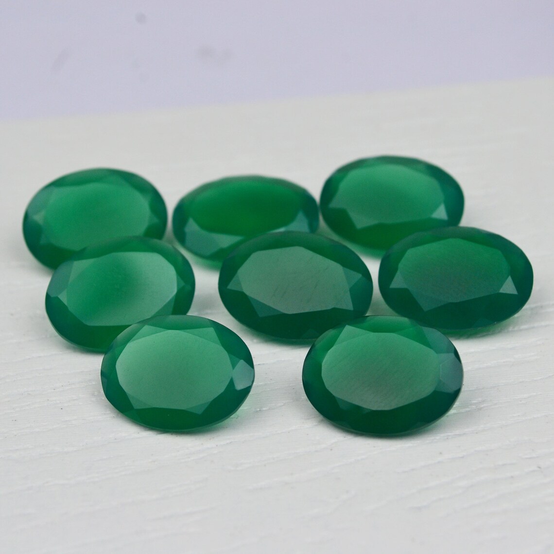 Ónix Verde 6x8mm a 15x20mm Oval Faceted Cut Onyx Gemstone - Etsy España