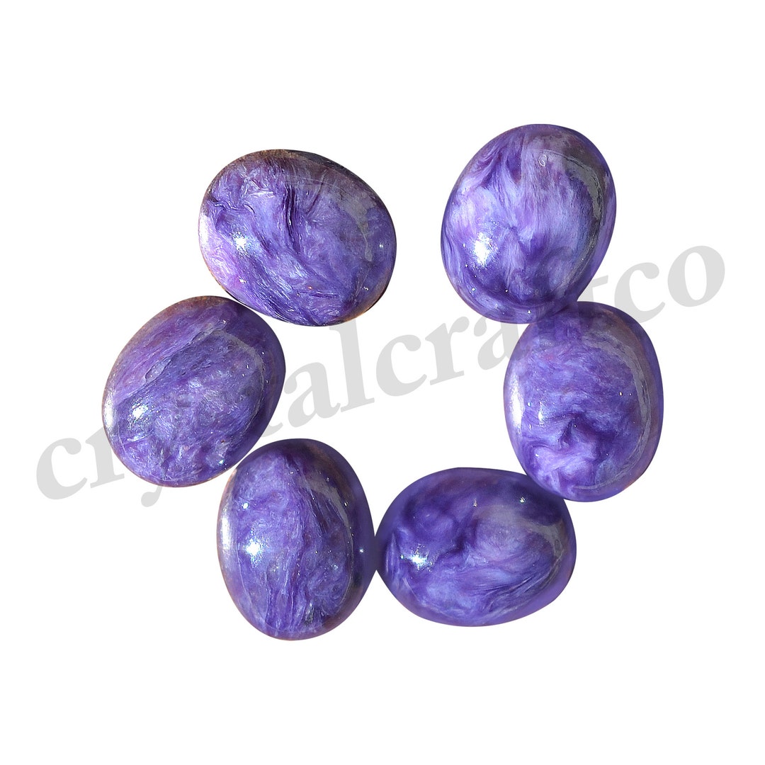 AAA Russian Charoite Cabochon, Oval Flatback Gemstone - Etsy