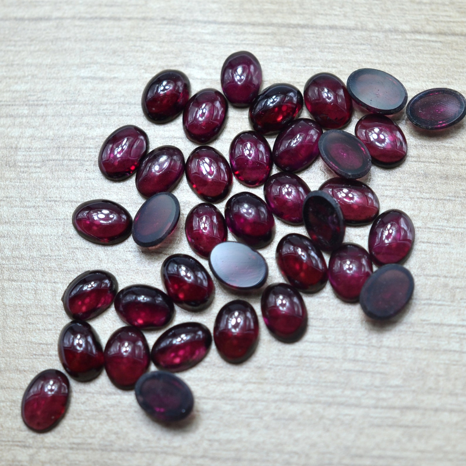 Garnet Oval Shape Natural Garnet Cabochon Handmade Flatback - Etsy