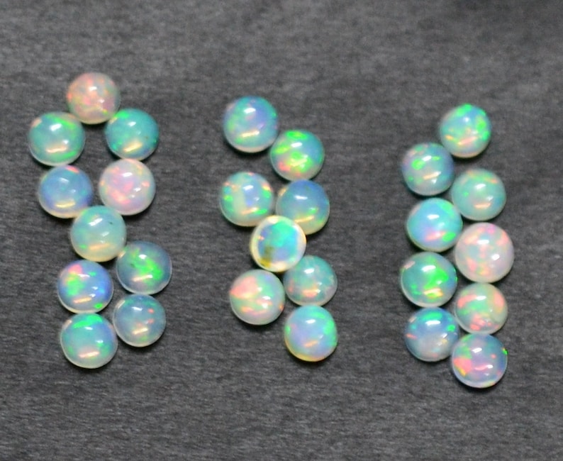 Ethiopian Opal Round 3mm 4mm 5mm 6mm 7mm 8mm Multi Flashy - Etsy