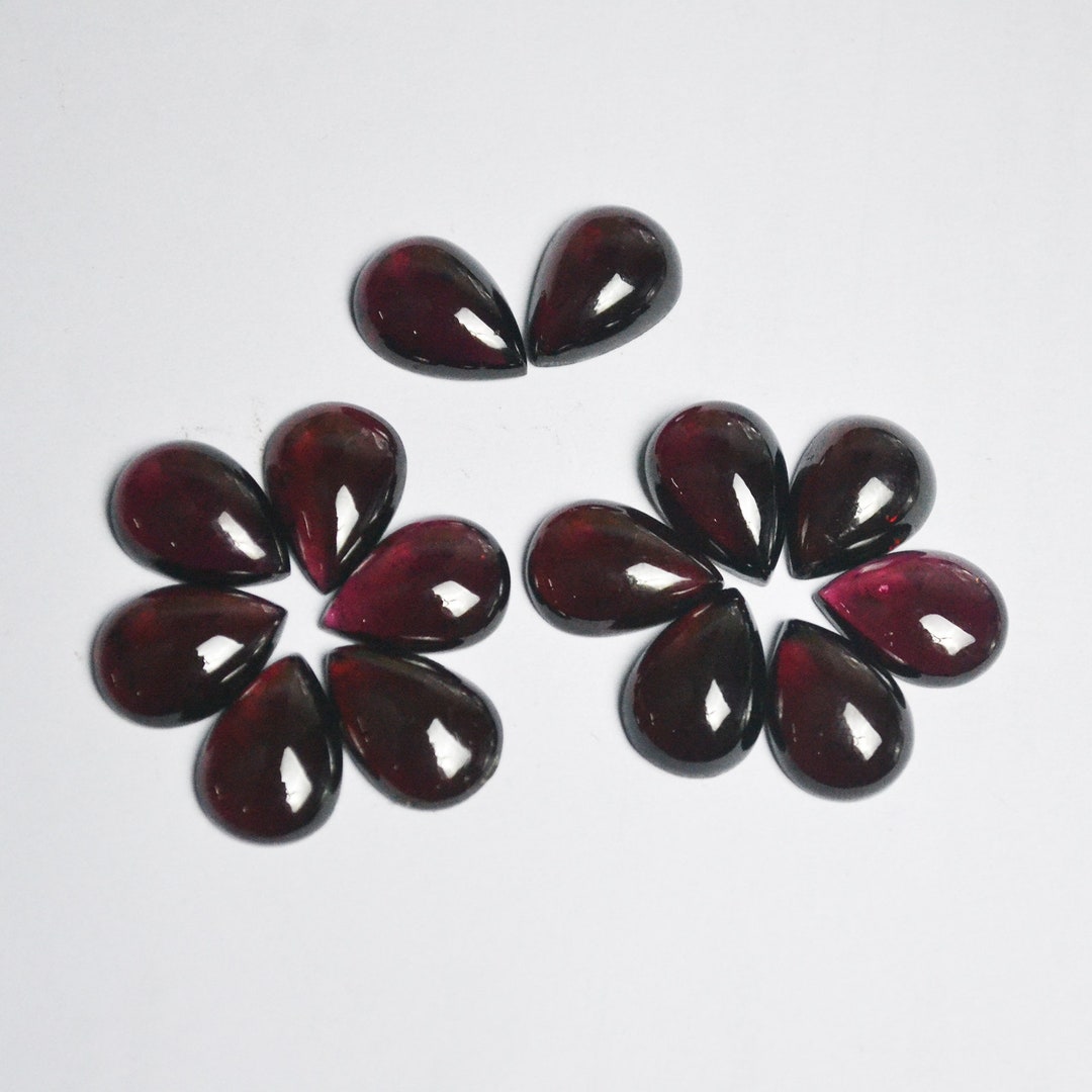 Granate Pera Gema Piedra Granate Natural Cabujón Granate Gema Para ...