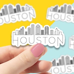 Houston Skyline Vinyl Sticker, Texas State, Best Friend Gift, Birthday ...