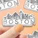 Boston Skyline Vinyl Sticker, Massachusetts, Best F'riend Gift ...