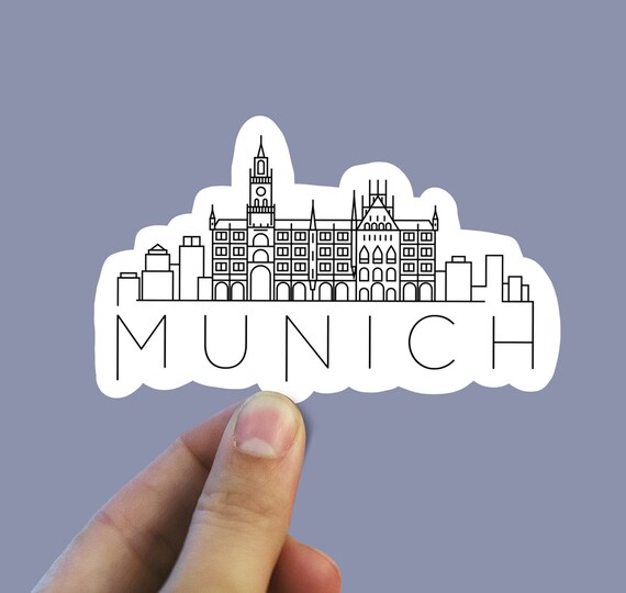 Munich Skyline Vinyl Sticker Travel Stickers Germany Best - Etsy