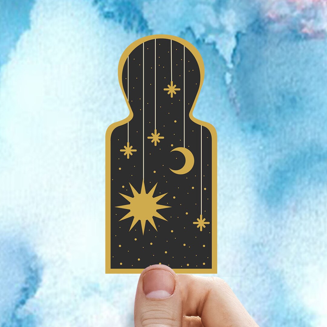 Galaxy Keyhole Vinyl Sticker, Aesthetic Sticker, Trendy Stickers, Space ...