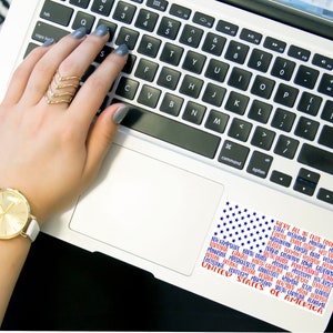 50 States American Flag Vinyl Sticker, Best Friend Gift, USA, United ...