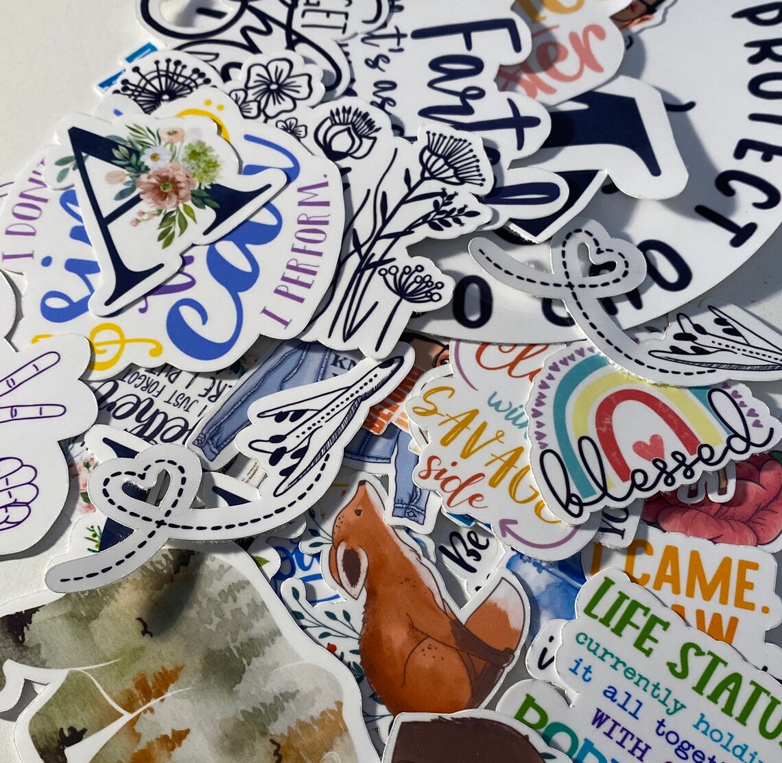 Any 5 Sticker Pack Sticker Pack Choose Any 5 Stickers | Etsy