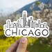 Chicago Skyline Vinyl Sticker, Illinois,best Friend Gift, Birthday Gift ...