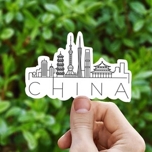 China Skyline Vinyl Sticker, Chinese,best Friend Gift, Birthday Gift ...